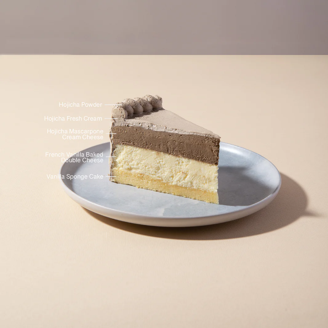 Houjicha Double Fromage Cheesecake Slice | Kooky Cream – Kooky Cream Bakery
